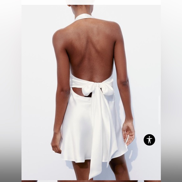 Zara | Dresses | Zara Satin Effect Halter Dress | Poshmark